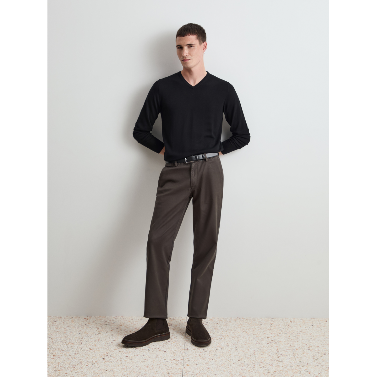 Regular fit chino pants - D004692_657 - Decenio